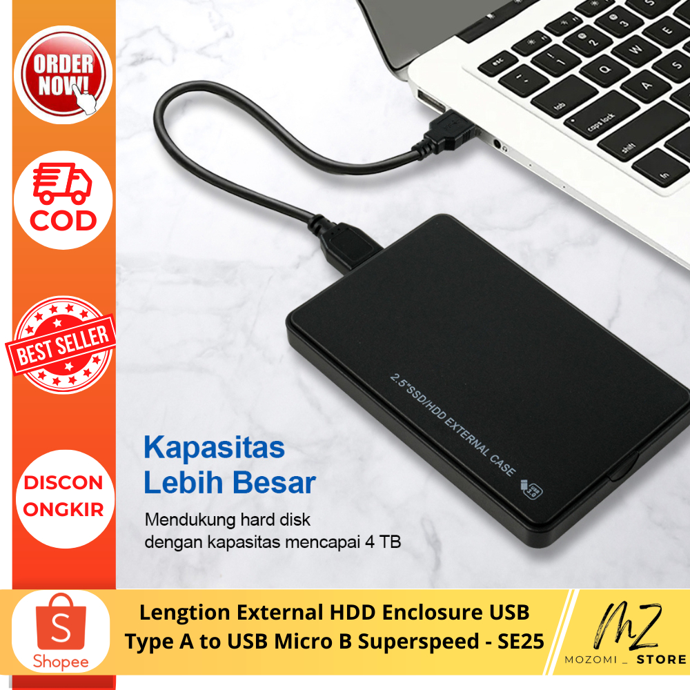 Jual External HDD Enclosure USB Type A to USB Micro B Superspeed - SE25 ...