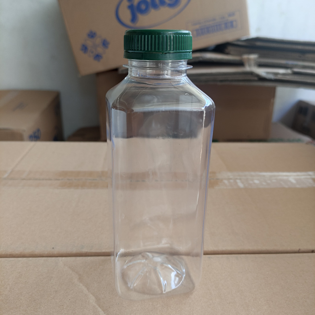 Jual Botol Kale Kotak 500ml // Botol Plastik Kotak 500 ML Tebal 44 Gram ...