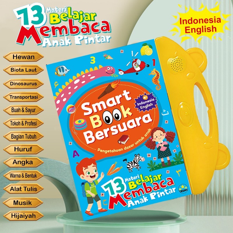 Jual Smart Book Bersuara Indonesia Inggris Mainan Anak Buku Edukasi Belajar | Shopee Indonesia