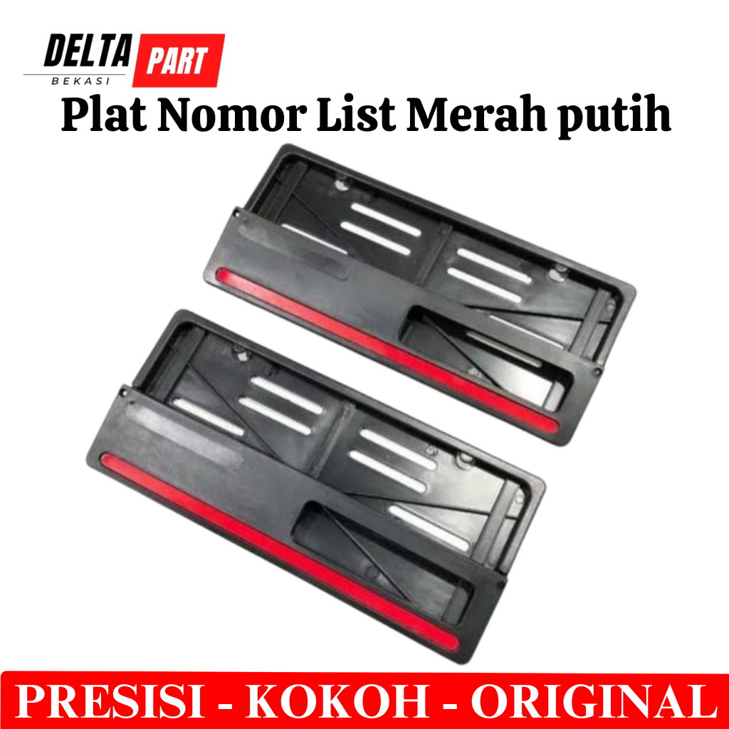 Jual Plat nomor motor list merah biru putih tempat plat nomor motor ...
