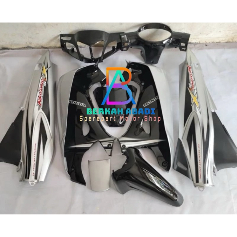 Jual COVER BODY Full Set Halus Honda Kharisma X Hitam Silver. | Shopee ...