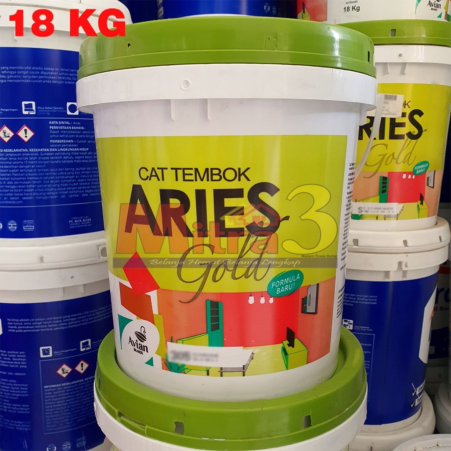 Jual Cat Tembok Interior ARIES GOLD 18 KG Pail Avian Brands | Shopee ...