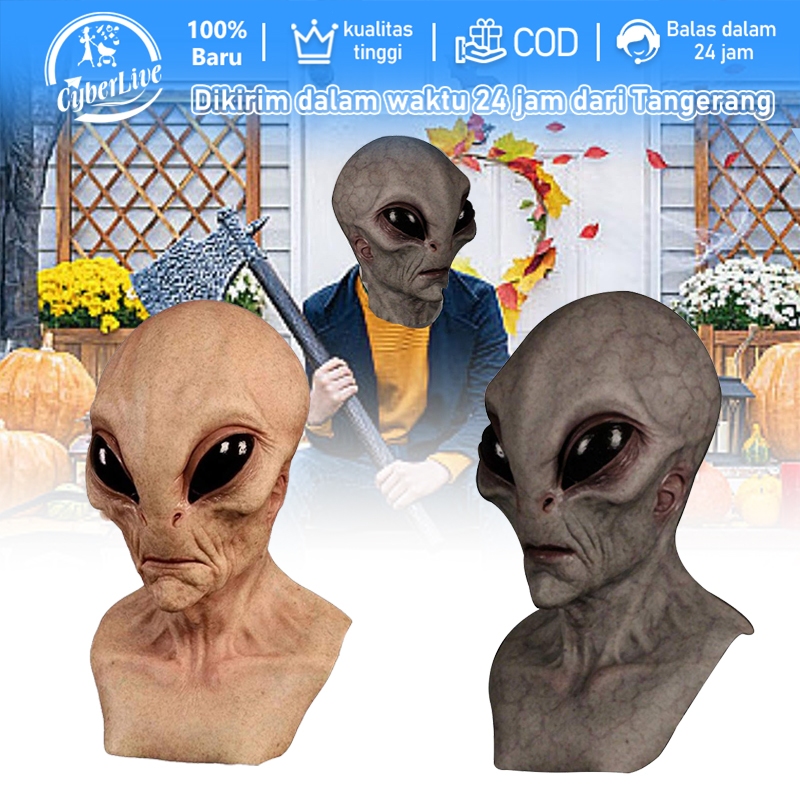 Jual Topeng Alien Topeng Wajah Halloween Cosplay Karakter Alien Creepy ...