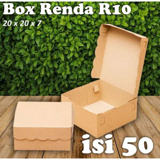 Jual (BK-12BF) KARDUS KRAFT R10K KARDUS 20X20 ISI 50 LEMBAR BOX NASI ...