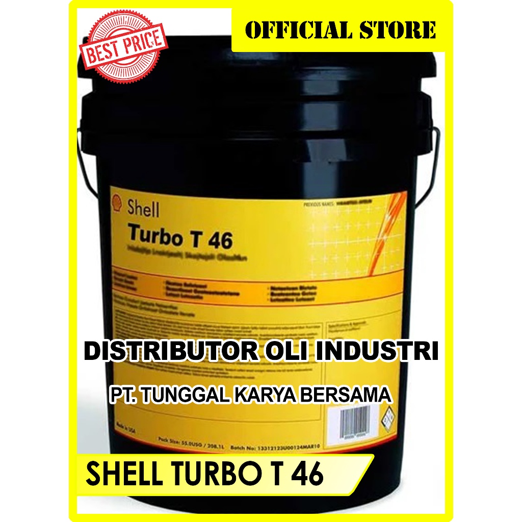 Jual SHELL TURBO T 46 ( Turbin dan Compressor Oil ) | Shopee Indonesia