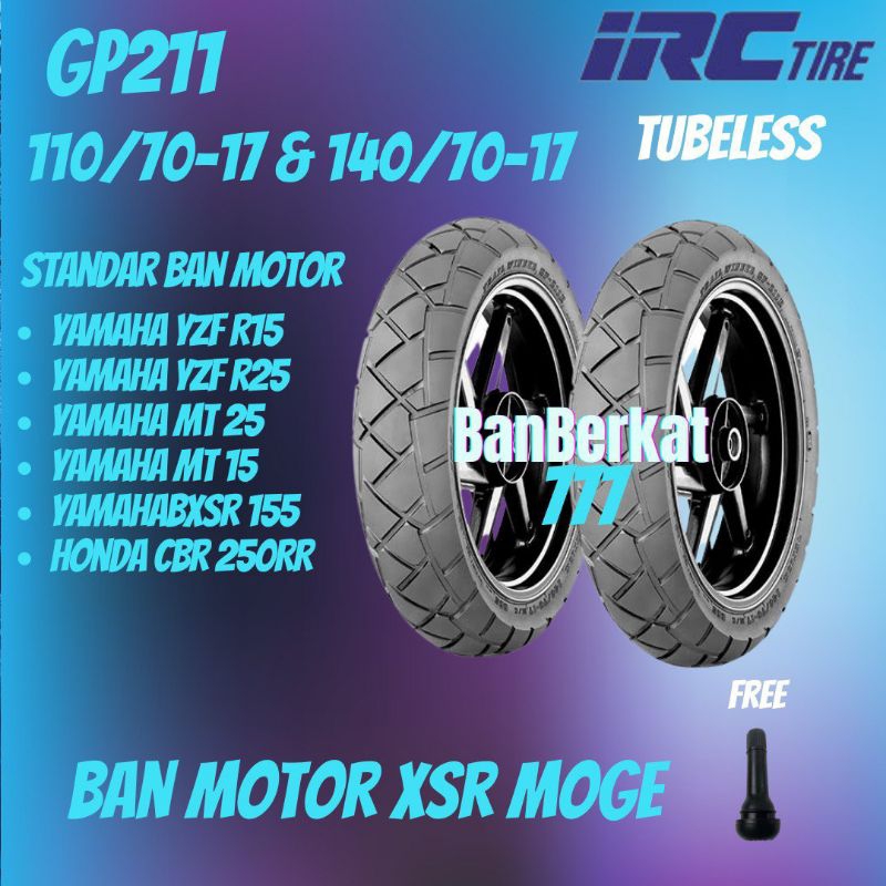 Jual PAKET Ban Motor XSR 155 CB150X OEM IRC GP 211 110/70-17 2023 dan 140/70-17 tahun 2024 ...