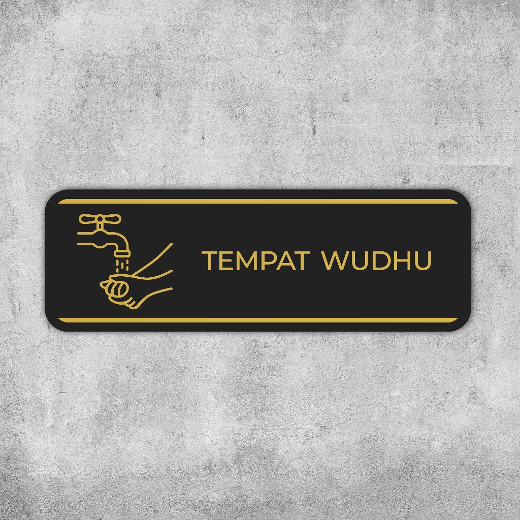 Jual SIGN ACRYLIC PREMIUM "TEMPAT WUDHU" UKURAN 30 X 10 CM | Shopee ...