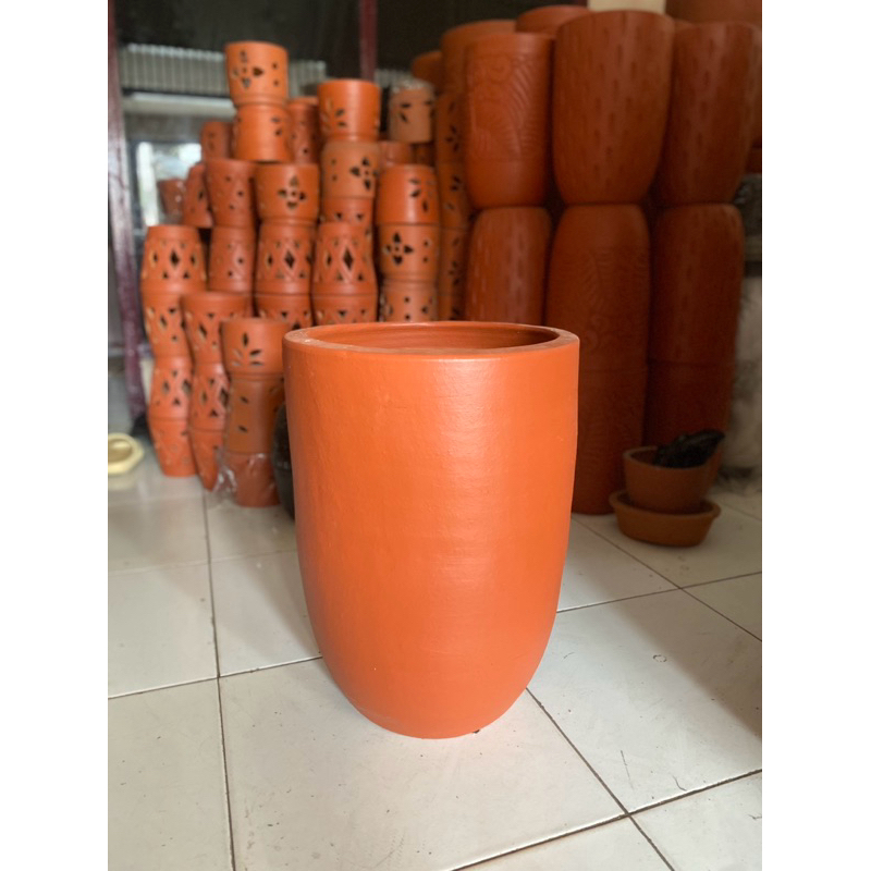 Jual pot kapsul d35 T50 terakota gerabah | Shopee Indonesia