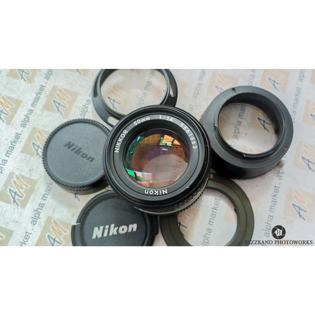 Jual MULUS Lensa Manual Fix Nikon Nikkor AI-S 50mm f1.4 TAJAM BOKEH AIS Canon EOS M Nikon Z ...