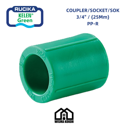 Jual RUCIKA (KELEN GREEN) COUPLER / SOCKET / SOCK / SOK PPR 3/4" (25Mm ...