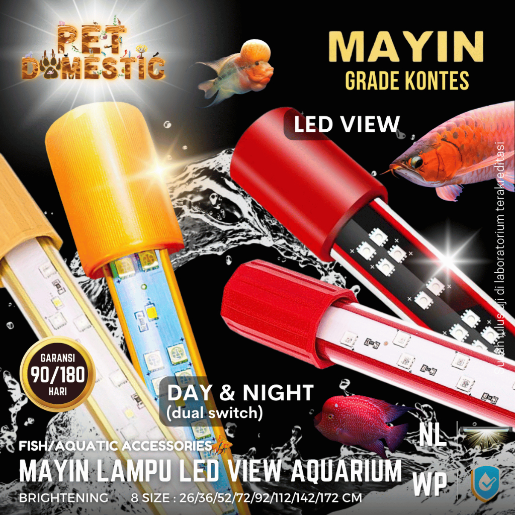 Jual Lampu Mayin Led View & Plus Uva Uvb Day Night Aquarium Akuarium ...