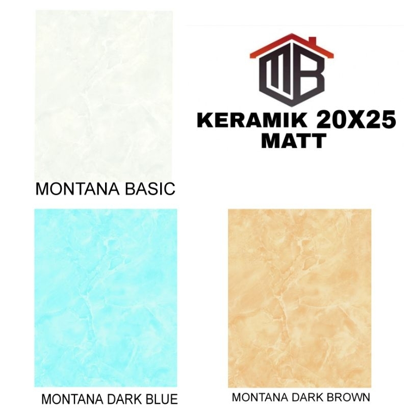 Jual Keramik 20x25 Asia tile Montana Basic, dark blue, dark brown kw2 ...