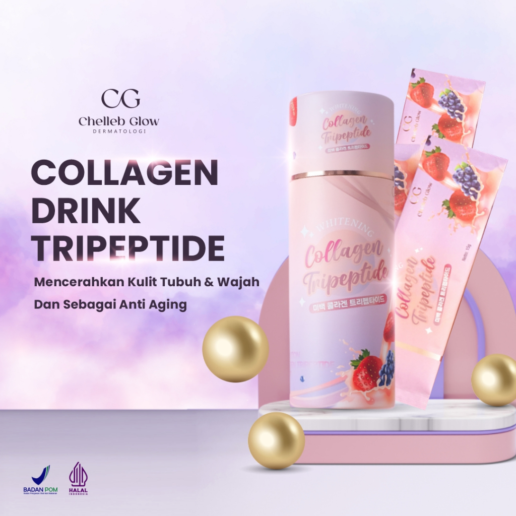 Jual Chelleb Glow Whitening Collagen Trippeptide 8 Pcs | Shopee Indonesia