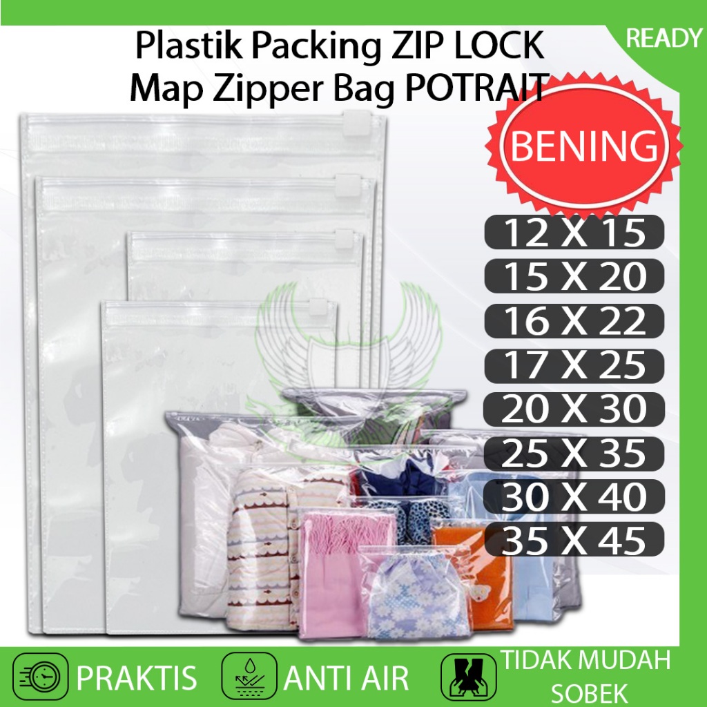 Jual Kantong Plastik Packing ZIPLOCK POTRAIT Anti Air Storage Box ...