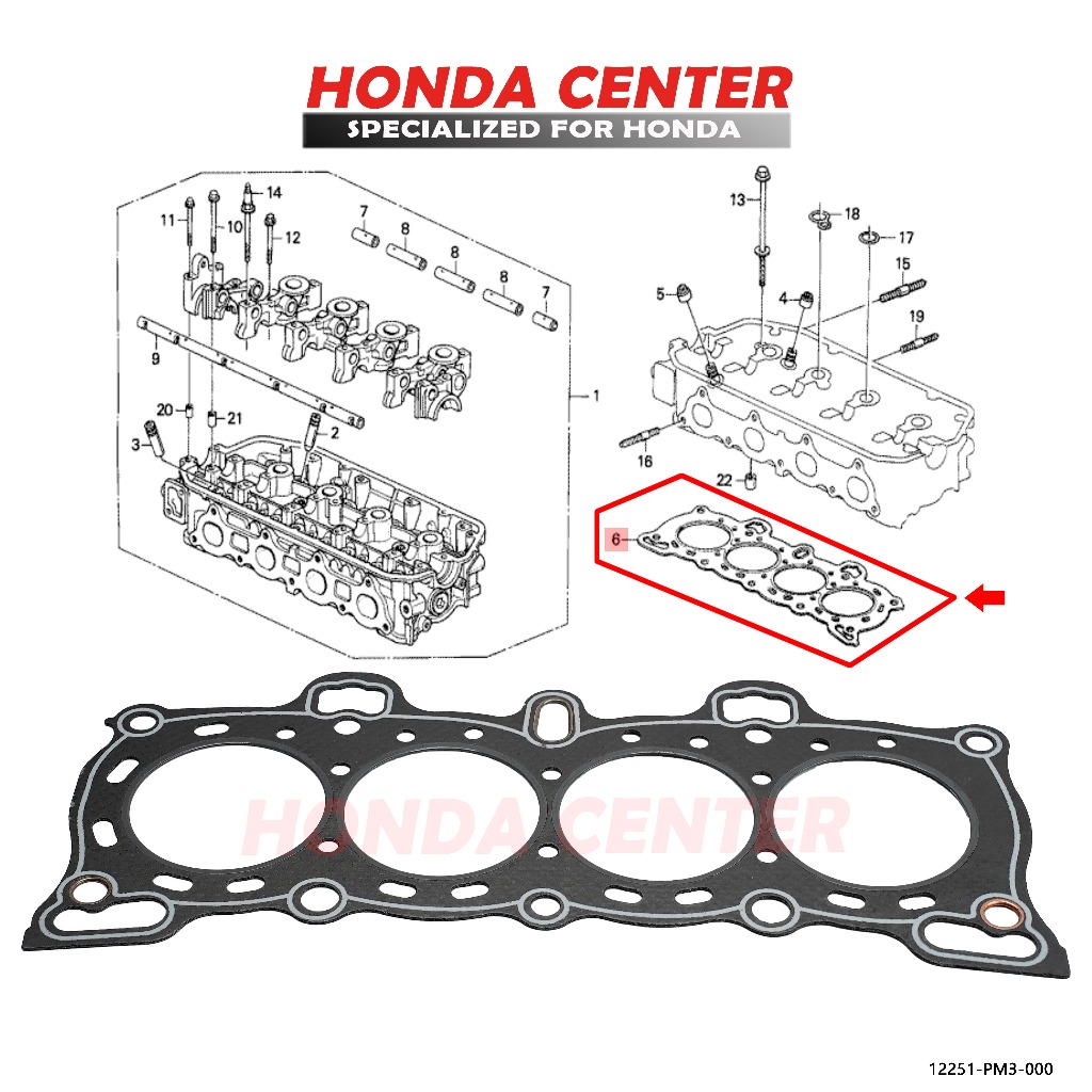 Jual Packing Paking Gasket Kop Cylinder Head Civic Nouva Nova Civic Lx ...