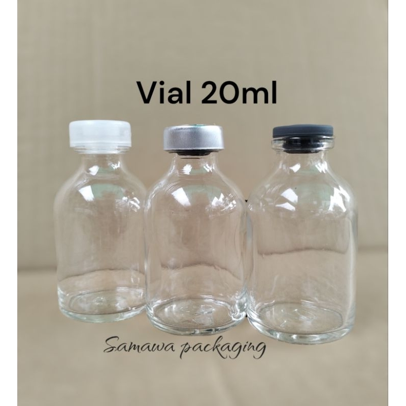 Jual Botol Kaca Vial 20ml Tebal / Vial 20ml | Shopee Indonesia