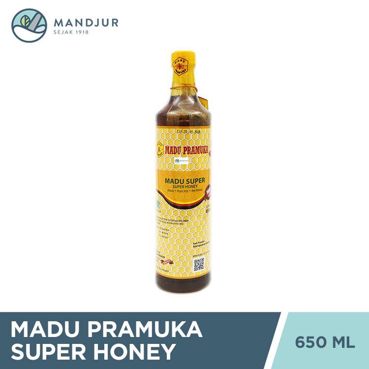 Jual Madu Pramuka Super 650 mL - Madu Alami + Bee Pollen + Royal Jelly ...