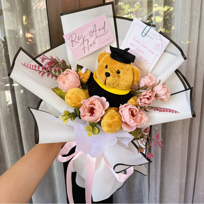 Jual Buket Boneka Wisuda Artificial Premium | Flower Bouquet | Bunga ...