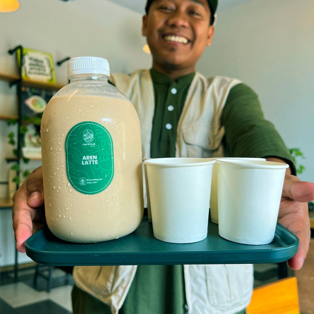 Jual Kopi Susu Aren Latte Gula Aren Kemasan bottle Berbagi 1 Liter ...