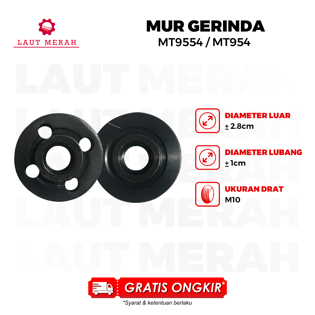 Jual Collet Nut Gerinda .Mur Jepit Mata Gerinda Tangan 4 Inch.Mur Kunci ...