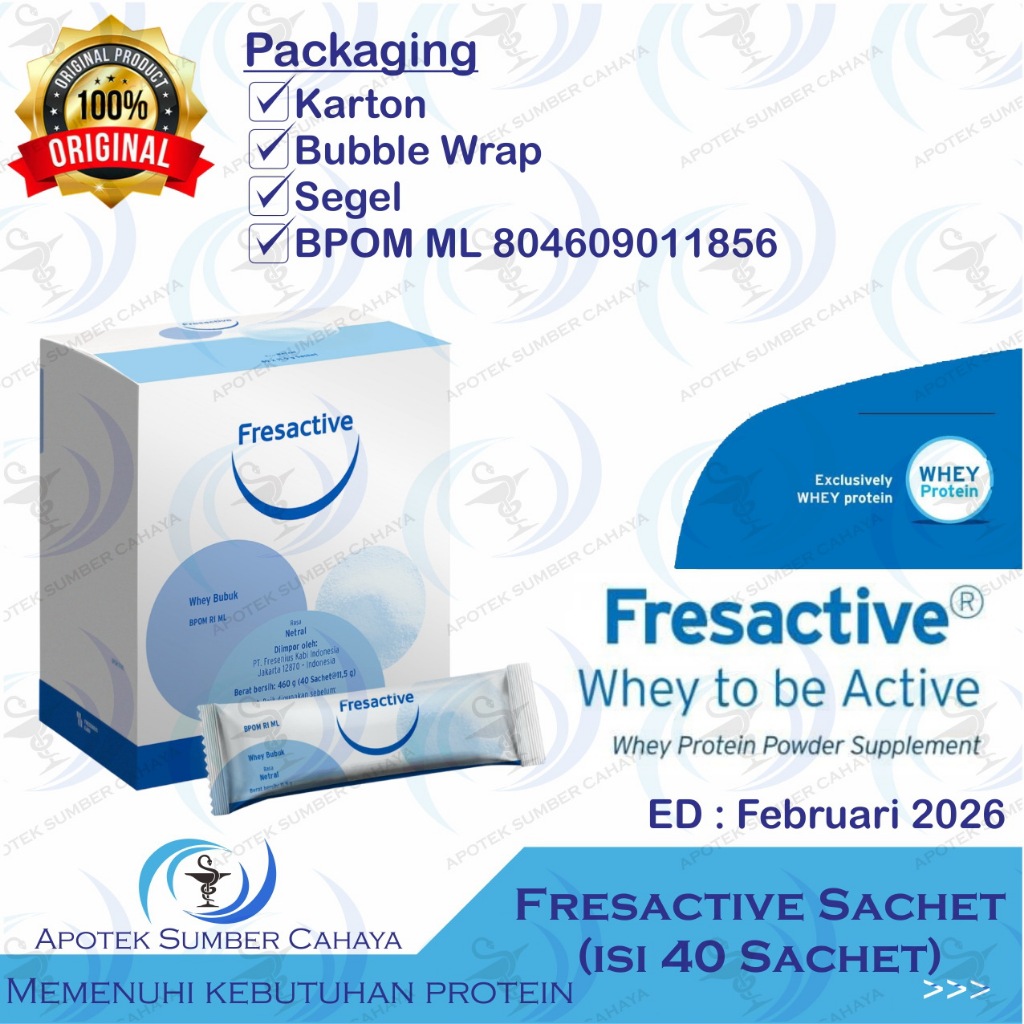 Jual FRESACTIVE Sachet - Whey Protein @11,5 Gram | Shopee Indonesia
