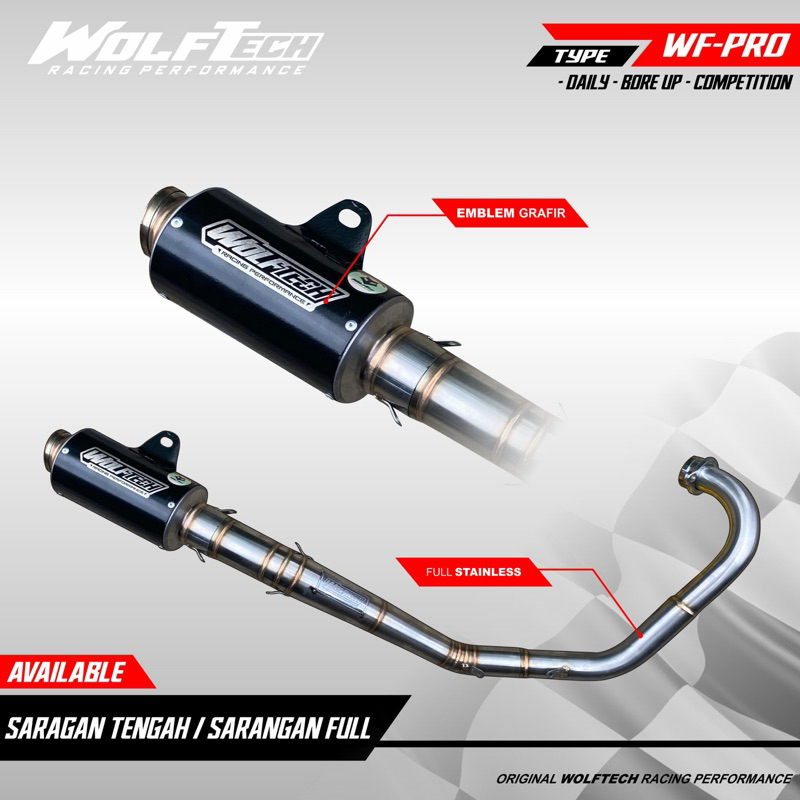 Jual Knalpot MX King Fullsystem type Knalpot roadrace by Wolf Tech ...