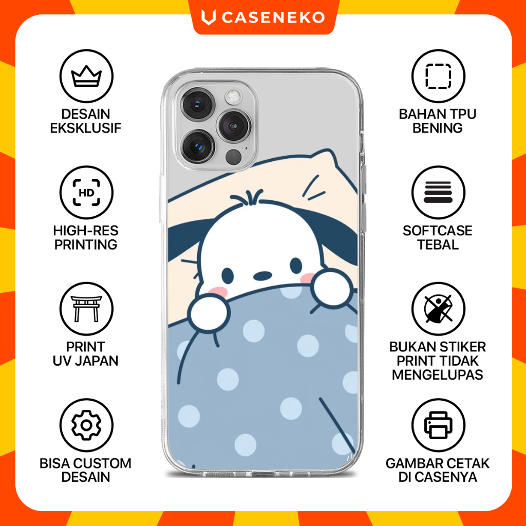 Jual Custom Case Softcase Pochacco Sanrio Lucu Imut Casing HP Premium ...
