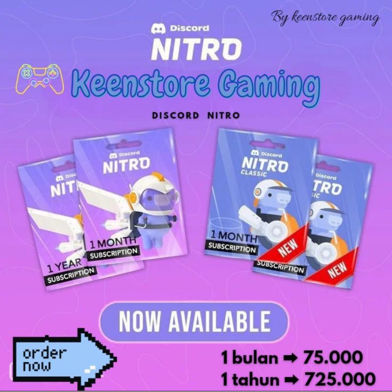 Jual DISCORD NITRO 100% LEGAL 12 Month (1 TAHUN) By [Keenstore Gaming ...