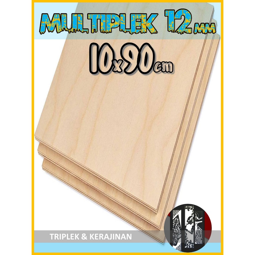 Jual Triplek 12mm 10x90 cm | Multiplek Plywood 12 mm 10x90 | 10 x 90 ...