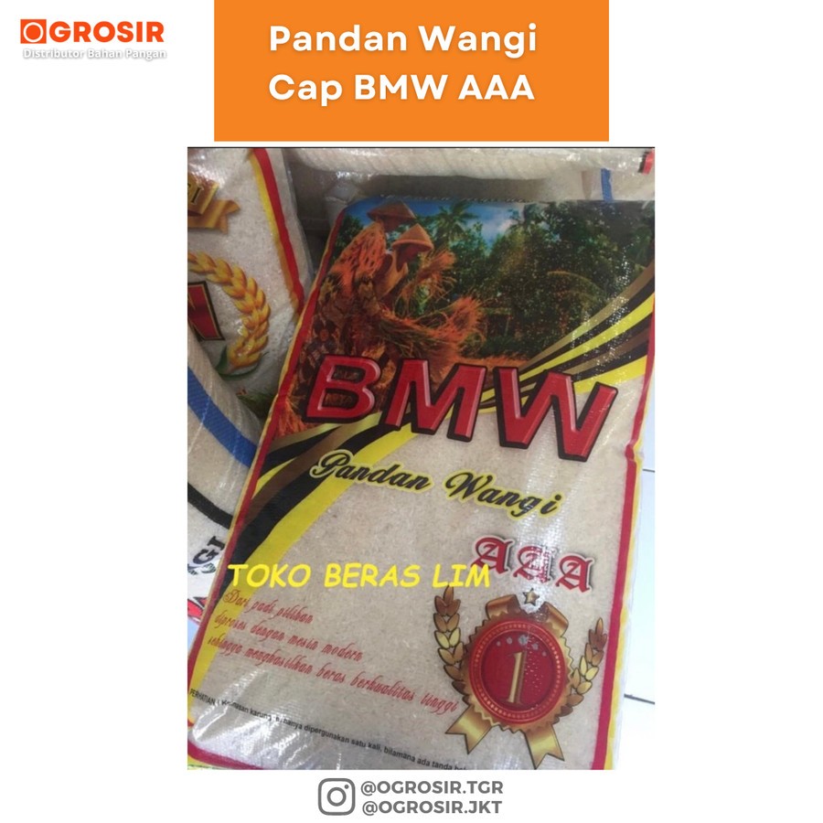 Jual Beras SUPER BMW AAA ASLI Pandan Wangi 25Kg | Shopee Indonesia