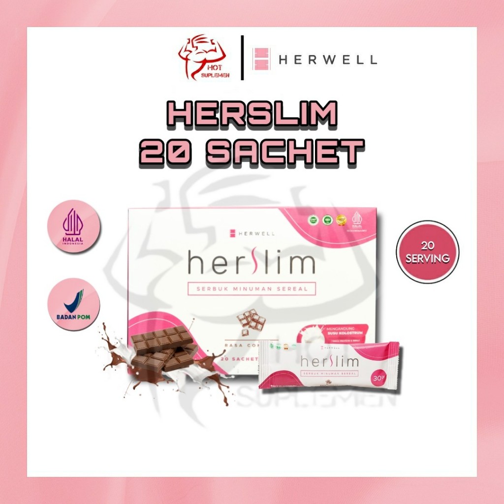 Jual HERSLIM HERWELL 1 Box 20 Sachet Diet Formula Susu Kolostrum Casein ...