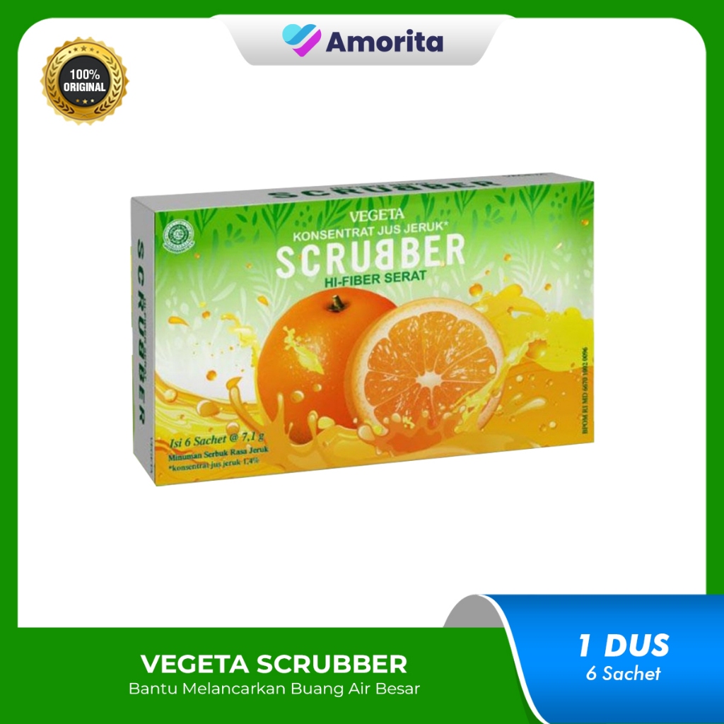 Jual Vegeta Scrubber 1 Box 6 Sachet - Melancarkan Buang Air Besar ...