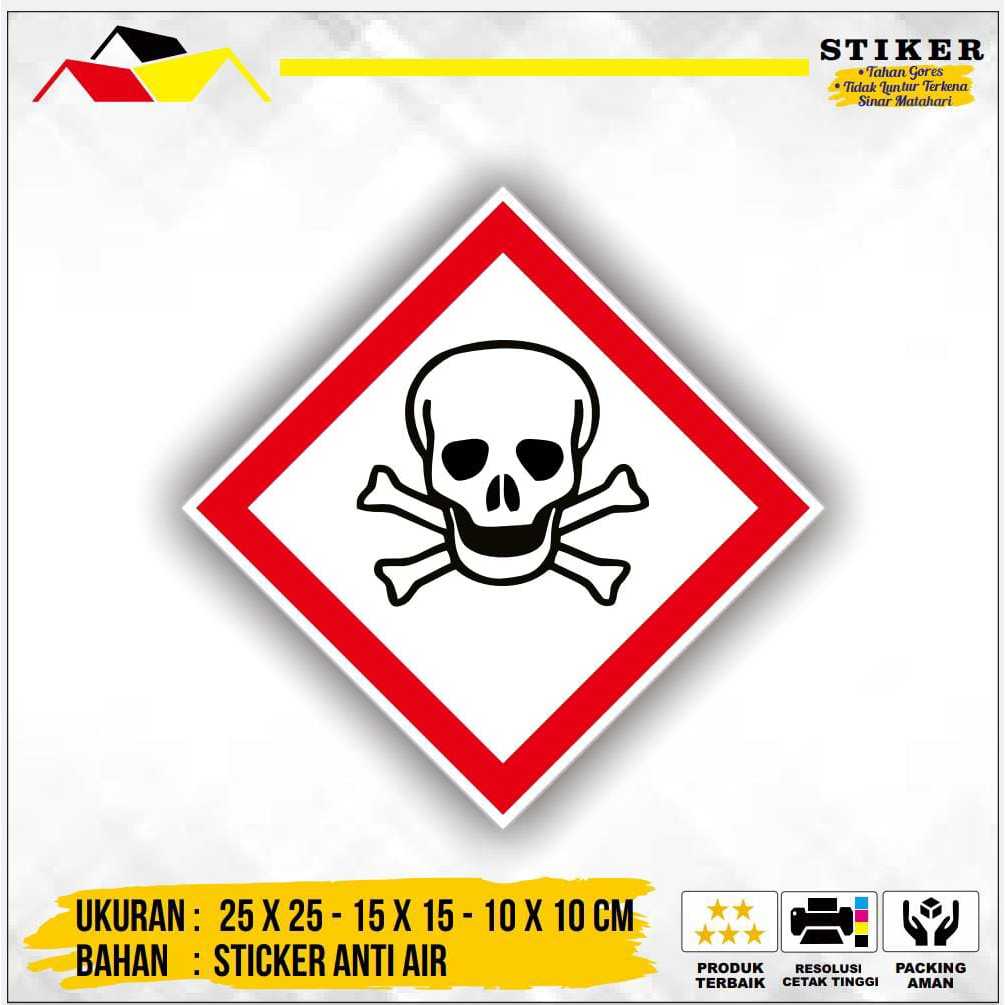 Jual Stiker Label Tanda Simbol limbah B3 Stiker Bahan Berbahaya dan Beracun STIKER HAZMAT ...