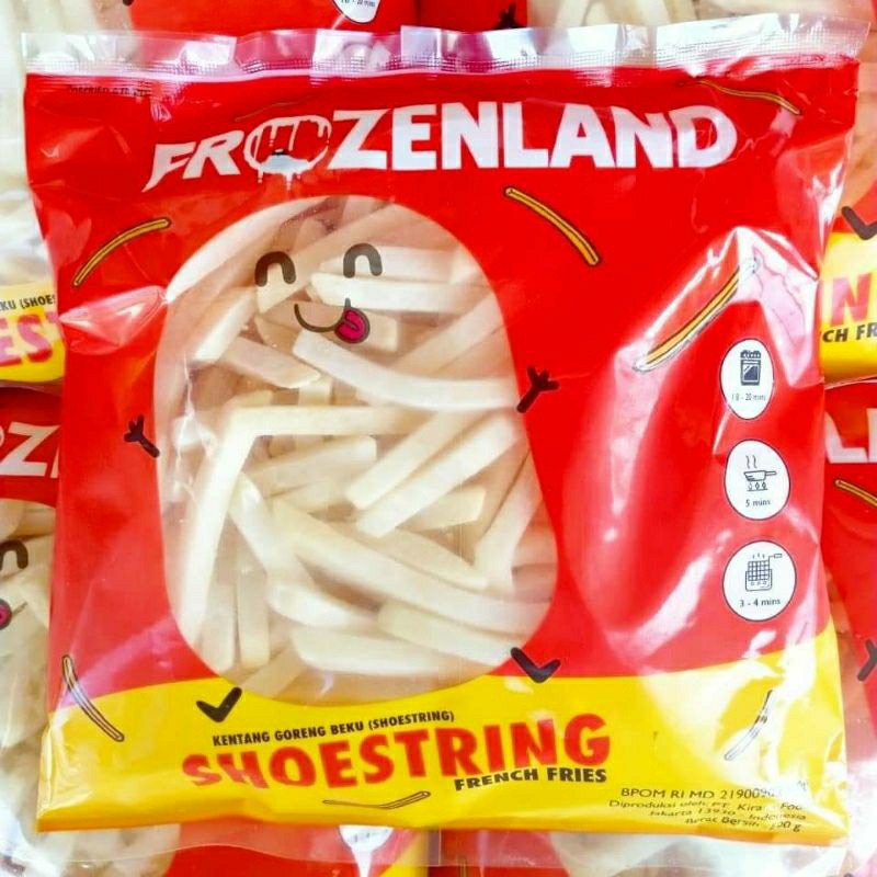 Jual kentang Frozen shoestring 500gr frozenland/frozenland kentang ...