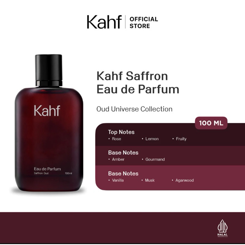 Jual (BPOM ORIGINAL)-KAHF Eau De Parfum Saffron Oud 100ml-Parfum Pria ...