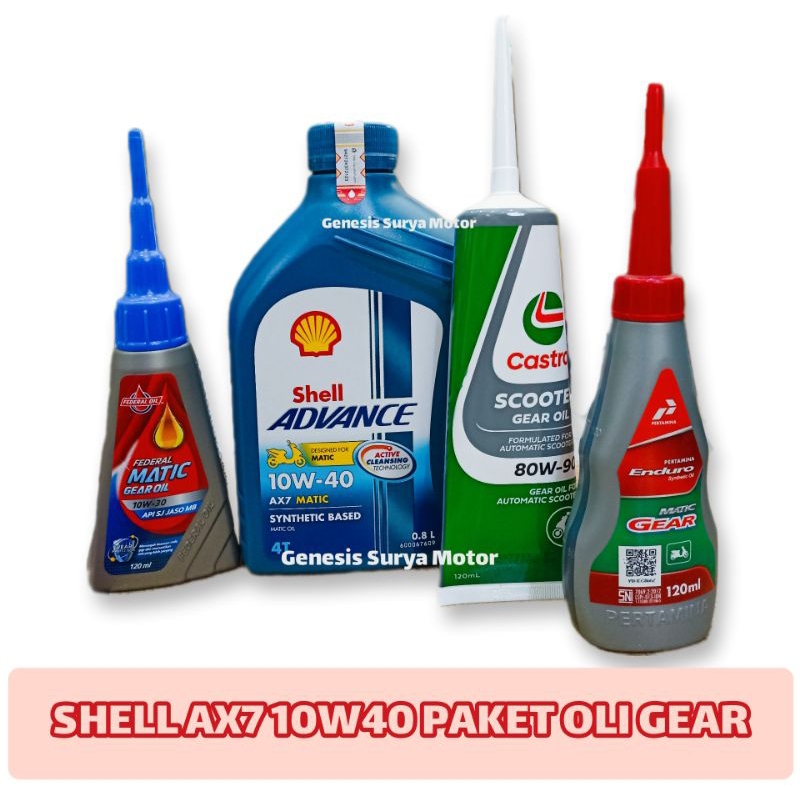 Jual Oli Shell Advance AX7 Matic 10W40 0.8Lt ( Pilih Variasi Oli Gear ...