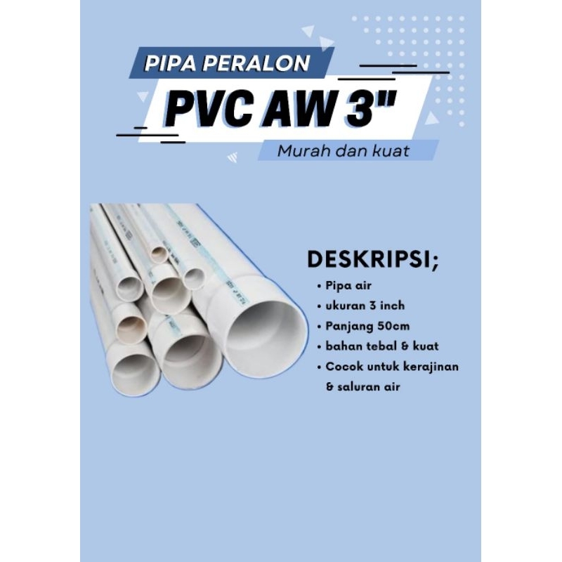 Jual pipa potongan paralon aw 3 | Shopee Indonesia