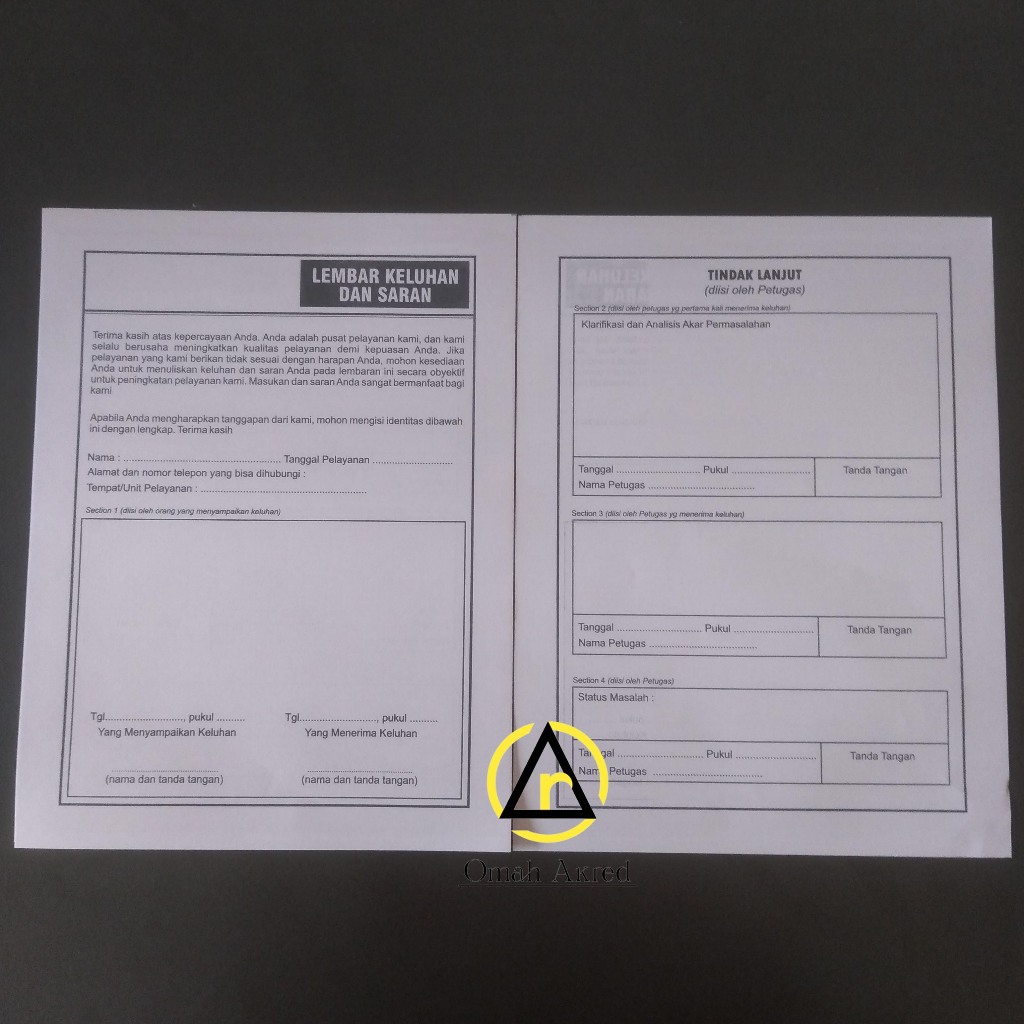 Jual Lembar Keluhan dan Saran - Form Kritik dan Saran | Shopee Indonesia