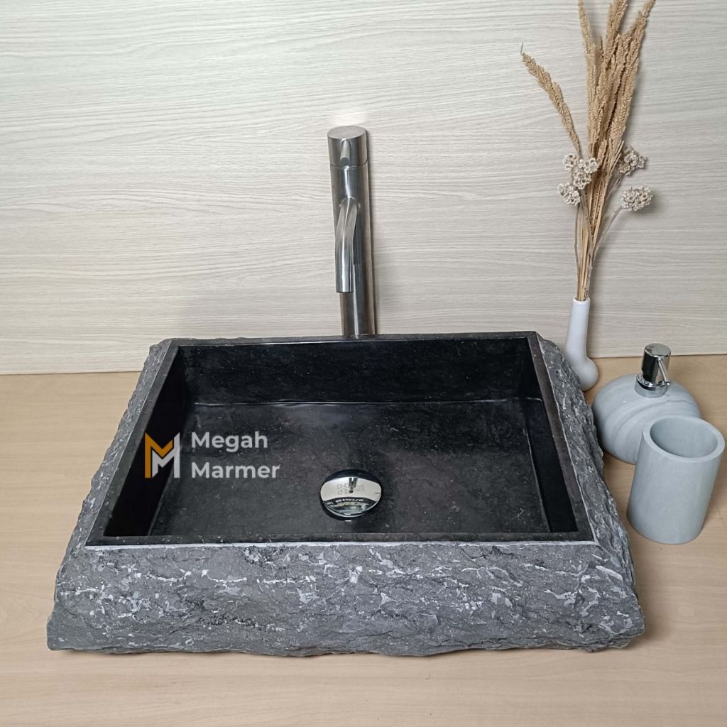 Jual Megah Marmer | Wastafel Marmer Kotak Finishing Marmo Ukuran 50cm ...