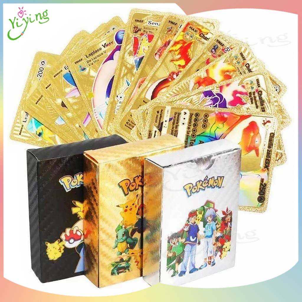 Jual (COD)55pcs Kartu Pokemon Gold/ Pokemon Card Versi Inggris isi 55 ...