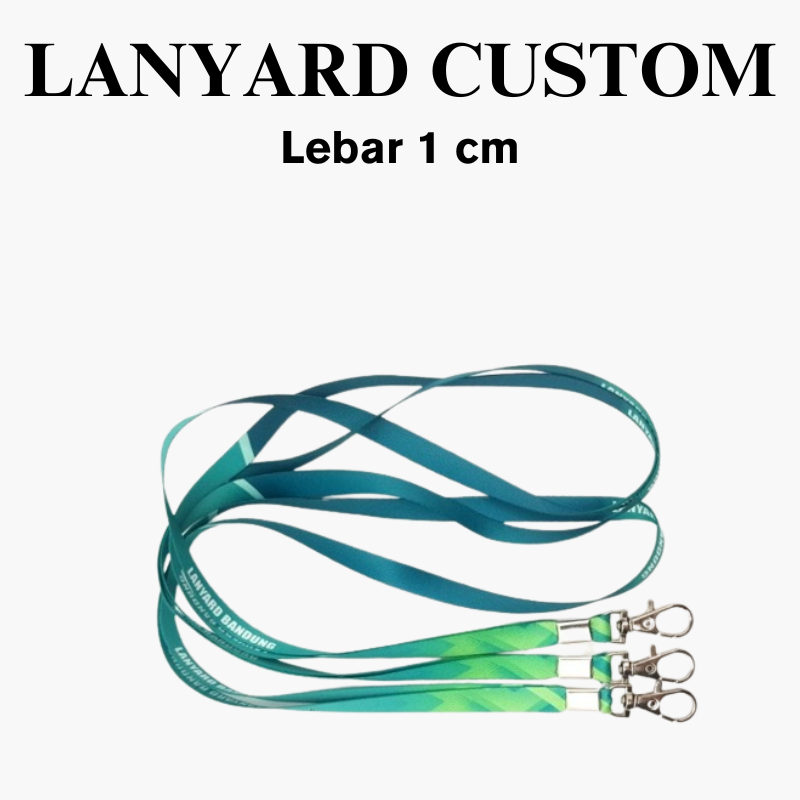 Jual Lanyard print desain costem lebar 1cm tali id card printing sublim ...