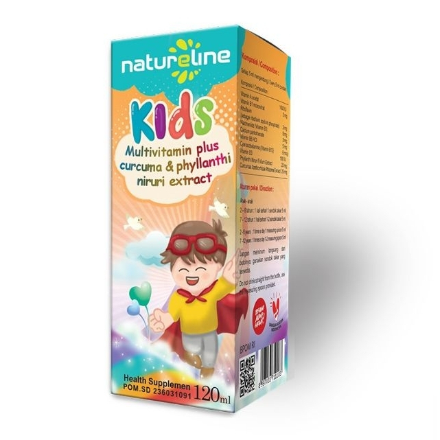 Jual NATURELINE KIDS MULTIVITAMIN PLUS EKSTRAK TEMULAWAK DAN MENIRAN ...