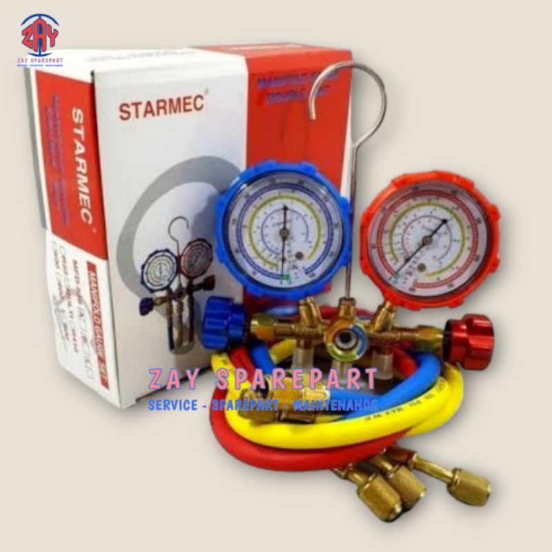 Jual Testing Manifold Double Multi Knob Besi / Double Manifold Gauge ...