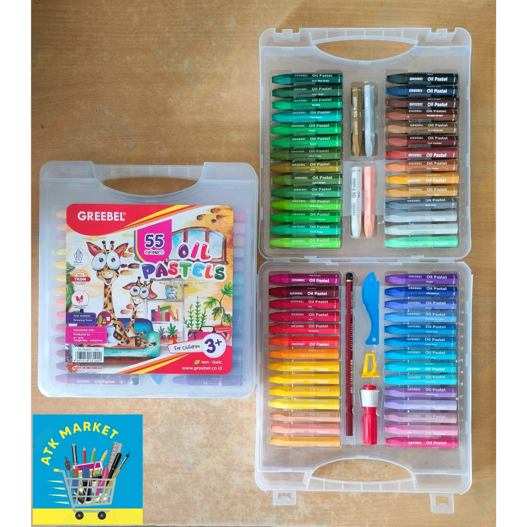 Jual Krayon Minyak / Crayon / Oil Pastel GREBEL 55 Warna / Colors ...