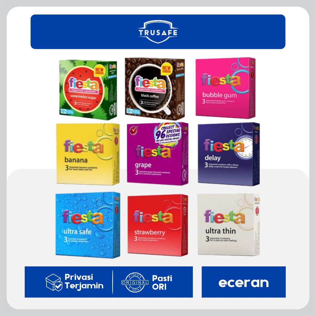 Jual [ECERAN] Kondom Fiesta - [PRIVASI AMAN] Semua Varian Kondom Black ...