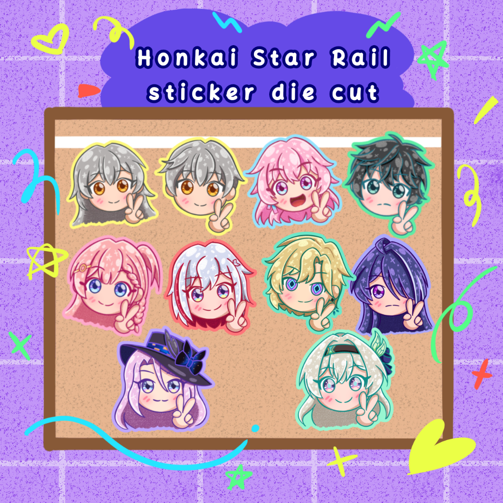 Jual Honkai Star Rail glitter die cut sticker | Shopee Indonesia