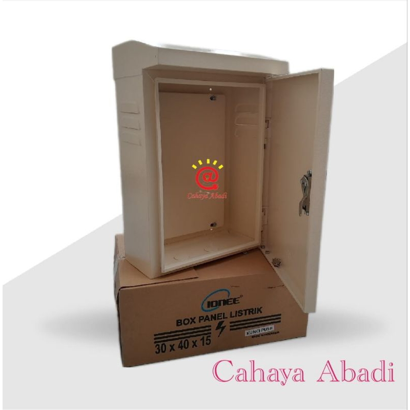 Jual IONEE Box Panel Listrik Topi Outdoor 30x40x15 cm Kunci Tekan Push ...