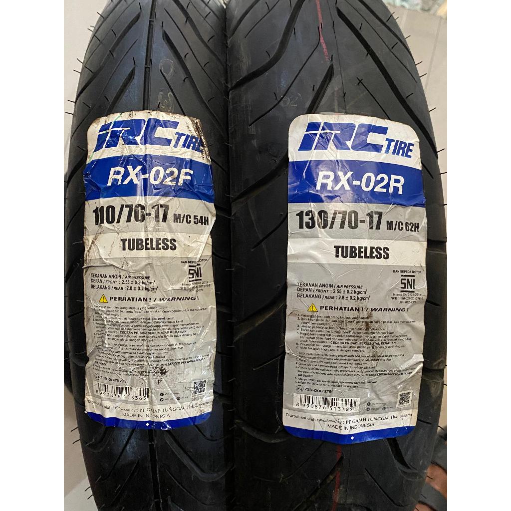 Jual PAKET 2 BAN ( RX02 ) IRC 110 70 - 17 dan 130 70 - 17 ROAD WINNER ...