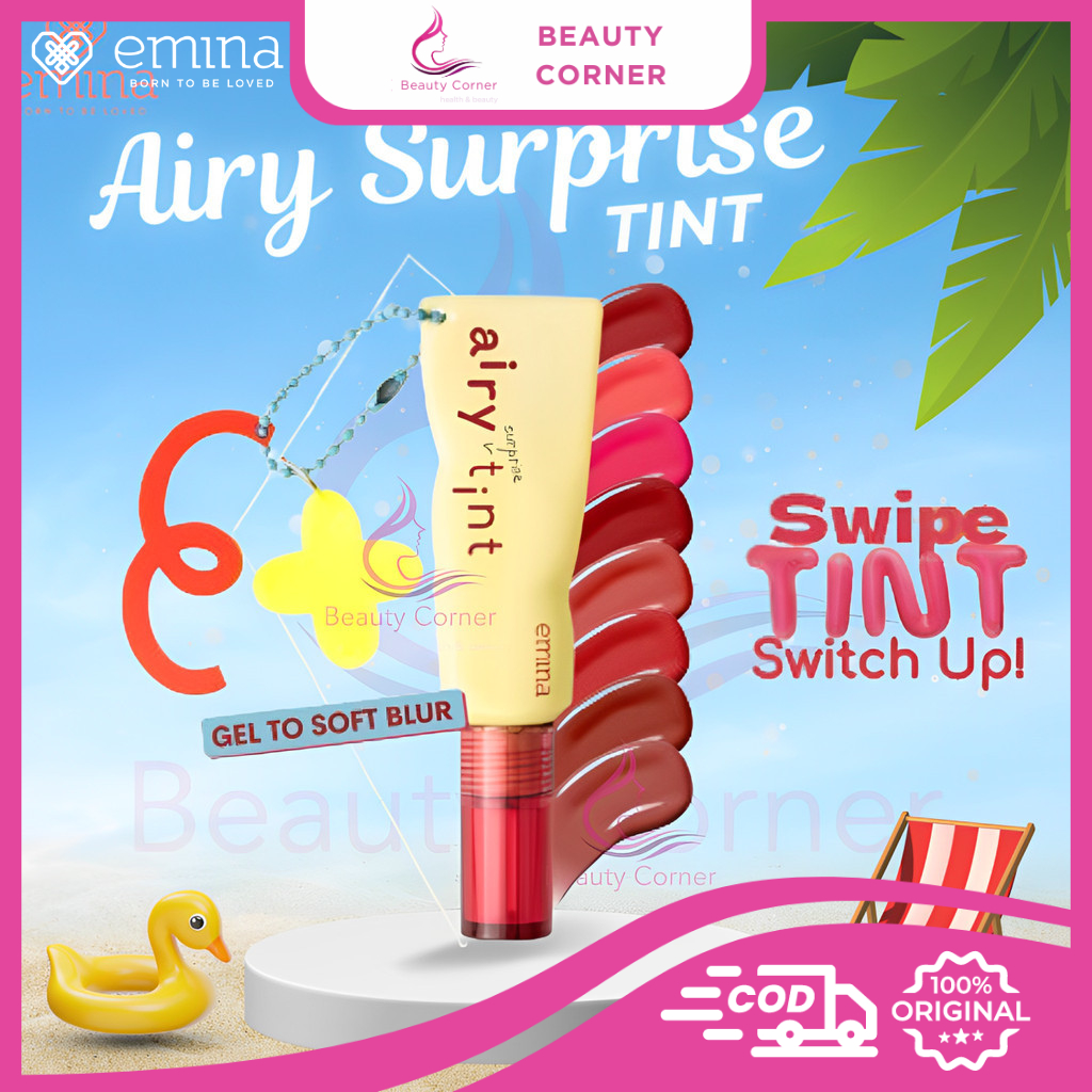 Jual Emina Airy Surprise Tint Lip Tint Longlasting Ringan Tahan Lama Shopee Indonesia