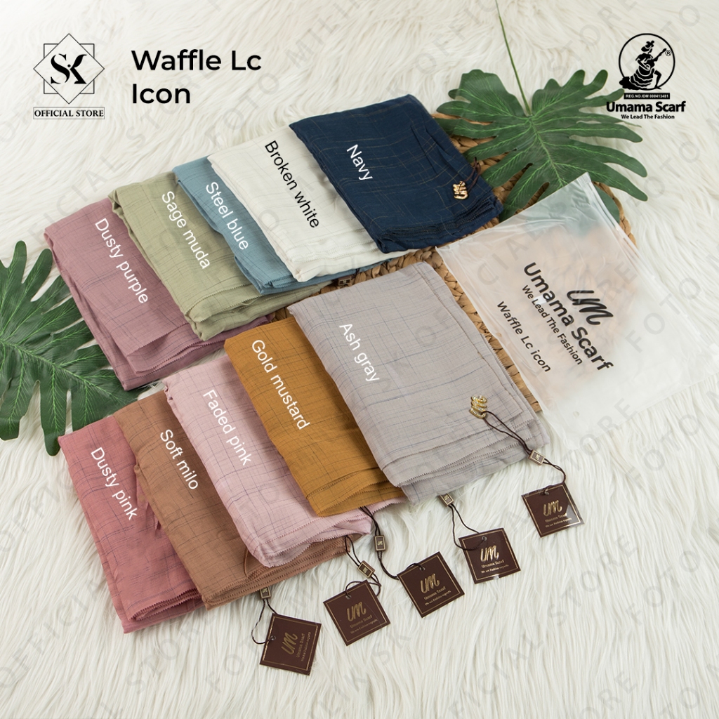Jual Kerudung VOAL WAFFLE LC Metal LOGO umama scarf Part 1 Jilbab ...